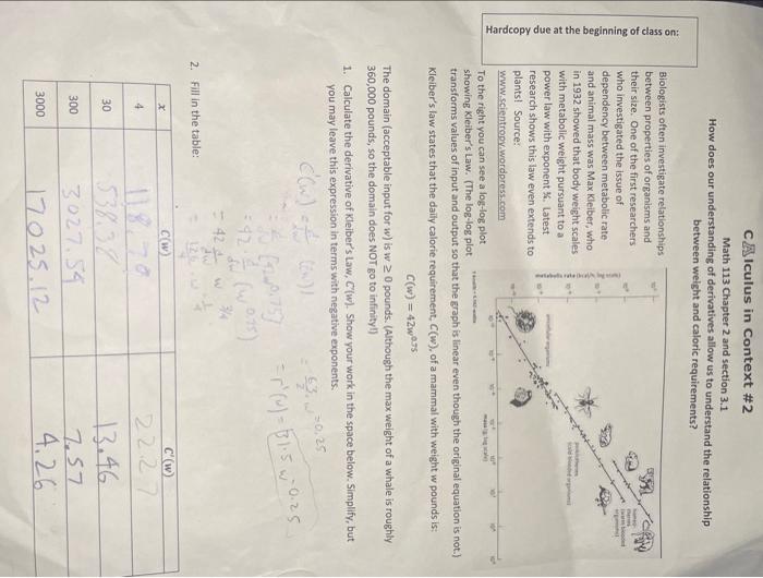 Solved Hardcopy due at the beginning of class on:c. Since | Chegg.com