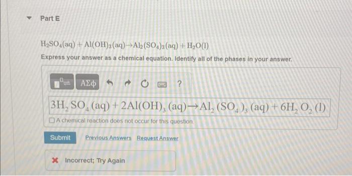 Solved H2SO4(aq)+Al(OH)3(aq)→Al2(SO4)3(aq)+H2O(l) | Chegg.com
