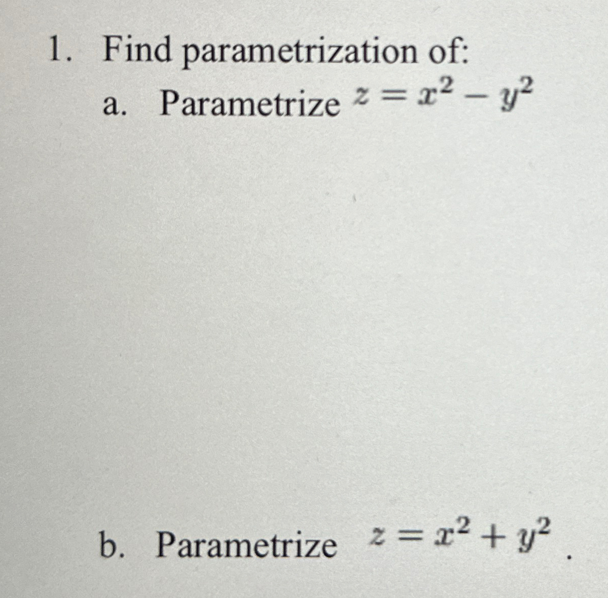 Solved Please Do Bothfind Parametrization Of A ﻿parametrize