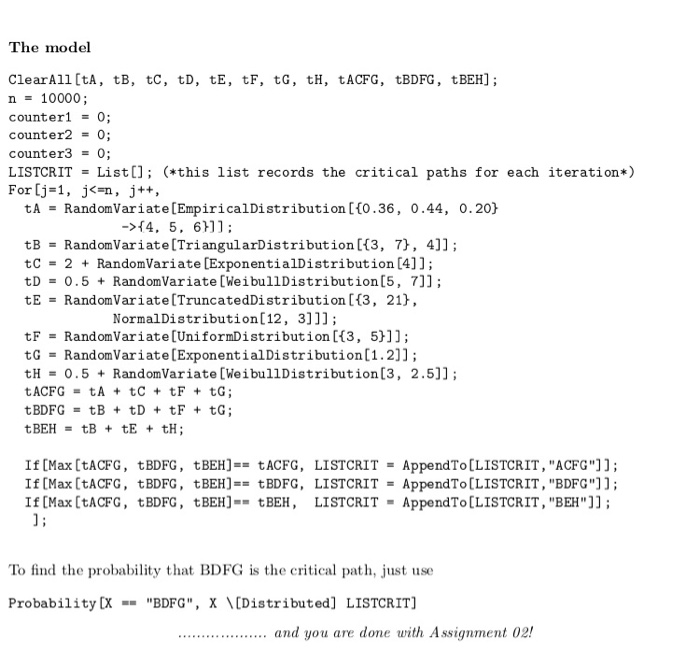 Question 6 A certain project has eight different | Chegg.com