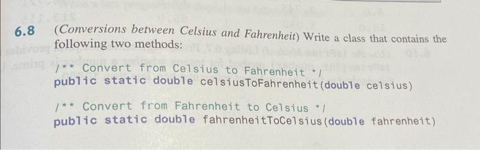 Solved .8 (Conversions between Celsius and Fahrenheit) Write | Chegg.com
