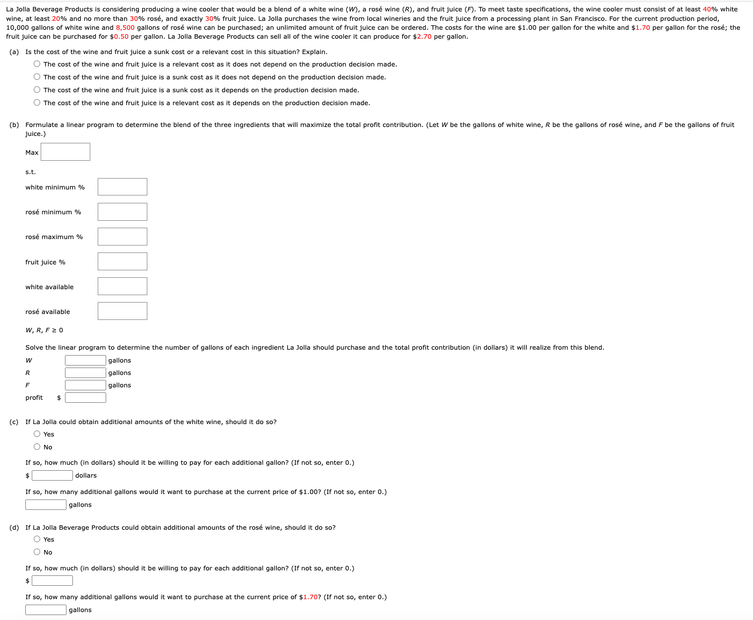 Solved Please help answer ALL parts of question. thank you. | Chegg.com