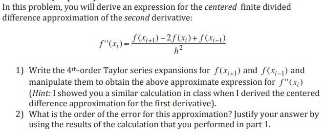Solved In this problem, you will derive an expression for | Chegg.com