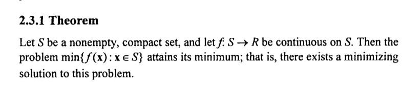 Solved 2.3.1 Theorem Let S be a nonempty, compact set, and | Chegg.com