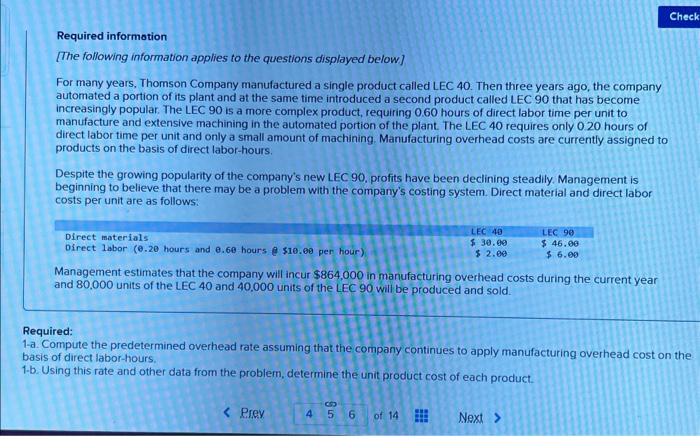 Solved Required: 1-a. Compute the predetermined overhead | Chegg.com