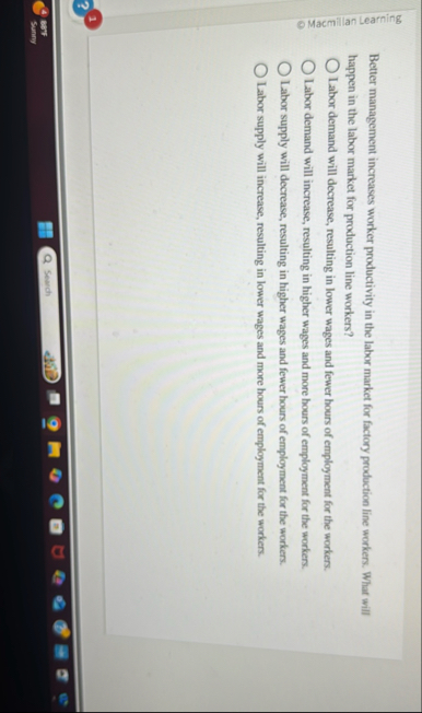 Solved Better management increases worker productivity in | Chegg.com