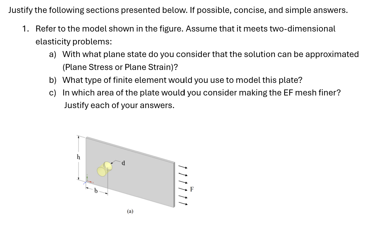 Solved Justify the following sections presented below. If | Chegg.com