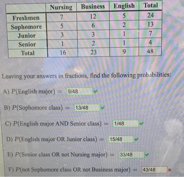 Solved In a college Statistics class room, the students in | Chegg.com