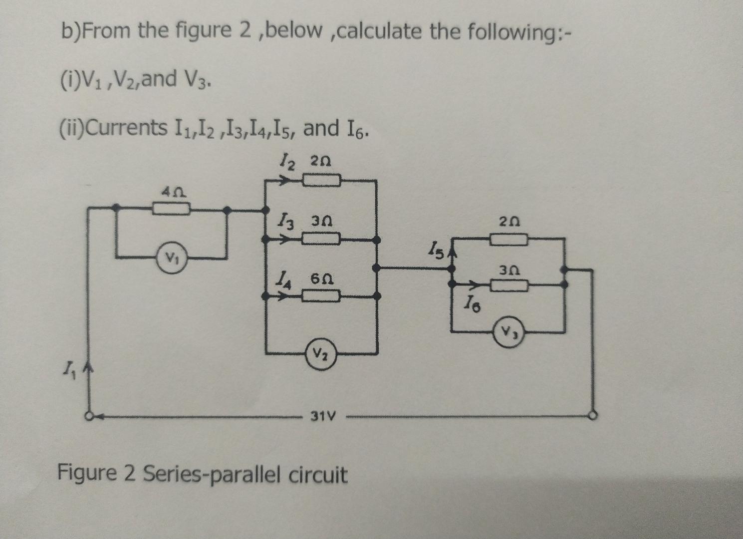 Solved b)From the figure 2 , ﻿below ,calculate the | Chegg.com
