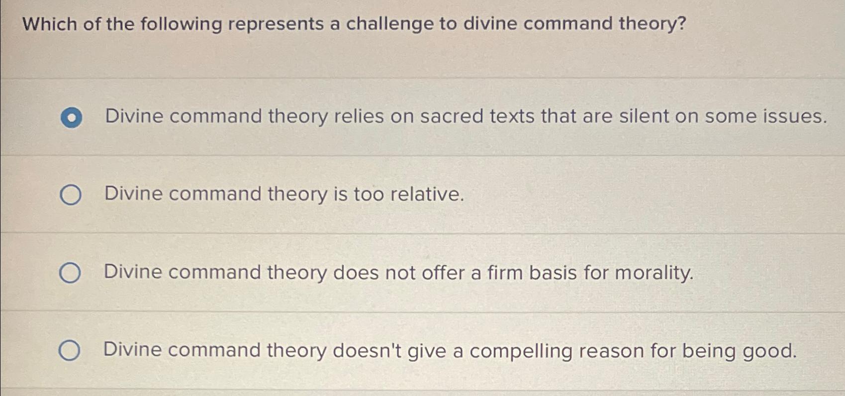 Solved Which of the following represents a challenge to | Chegg.com