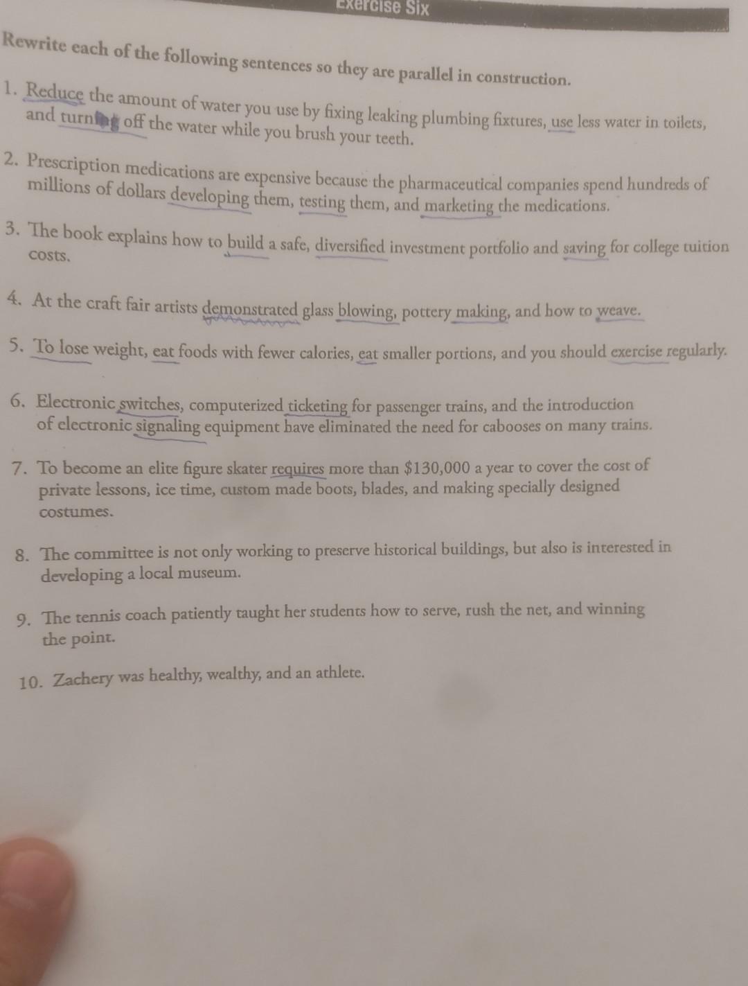 Rewrite each of the following sentences so they are | Chegg.com