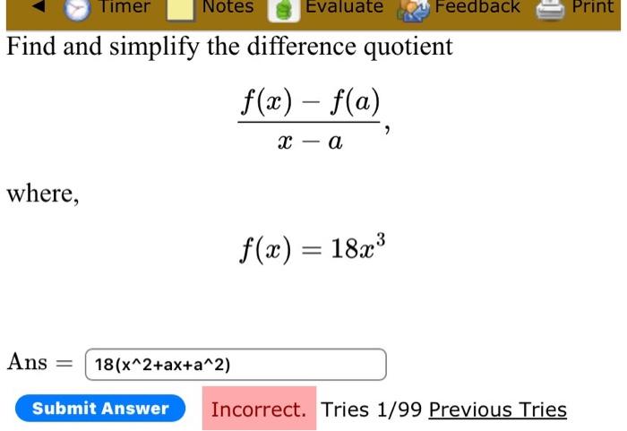 Solved Find and simplify the difference quotient | Chegg.com