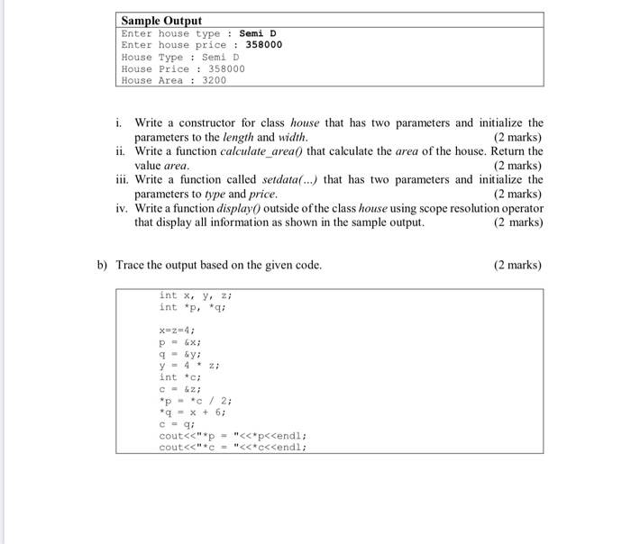 Solved Question 1 10 Marks A The Following Program Is 