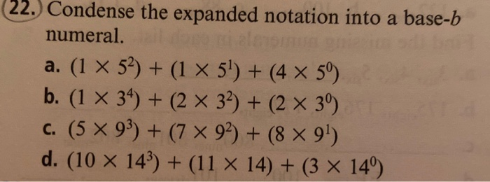 Solved 20, Write each numeral in expanded notation using | Chegg.com