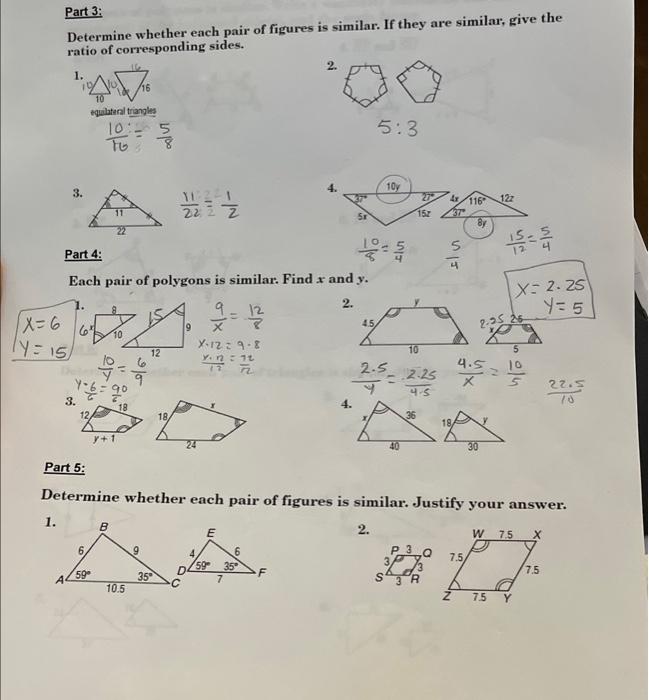 Solved Part 3 Determine Whether Each Pair Of Figures Is