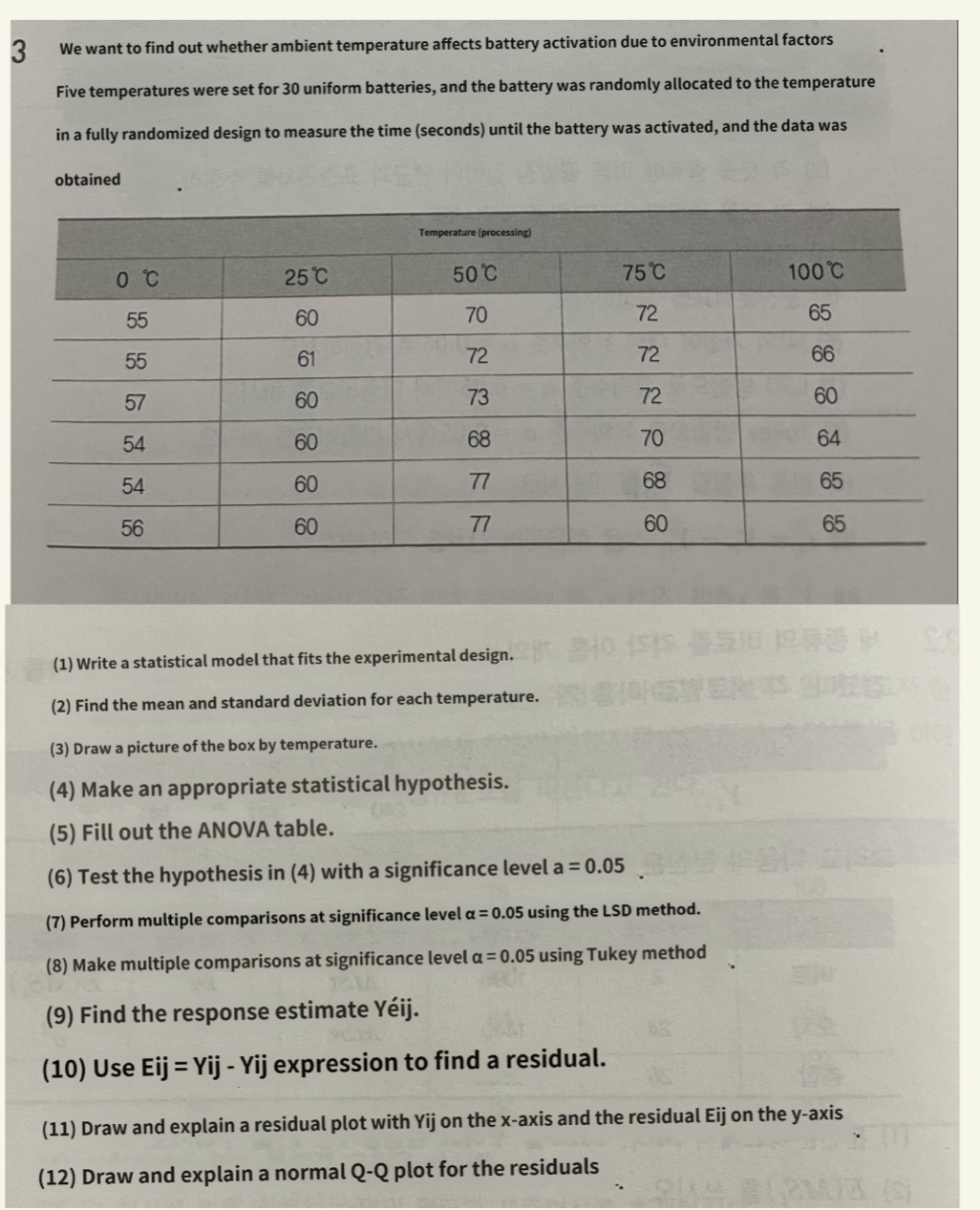 Solved hand written(1) ﻿Write a statistical model that fits | Chegg.com