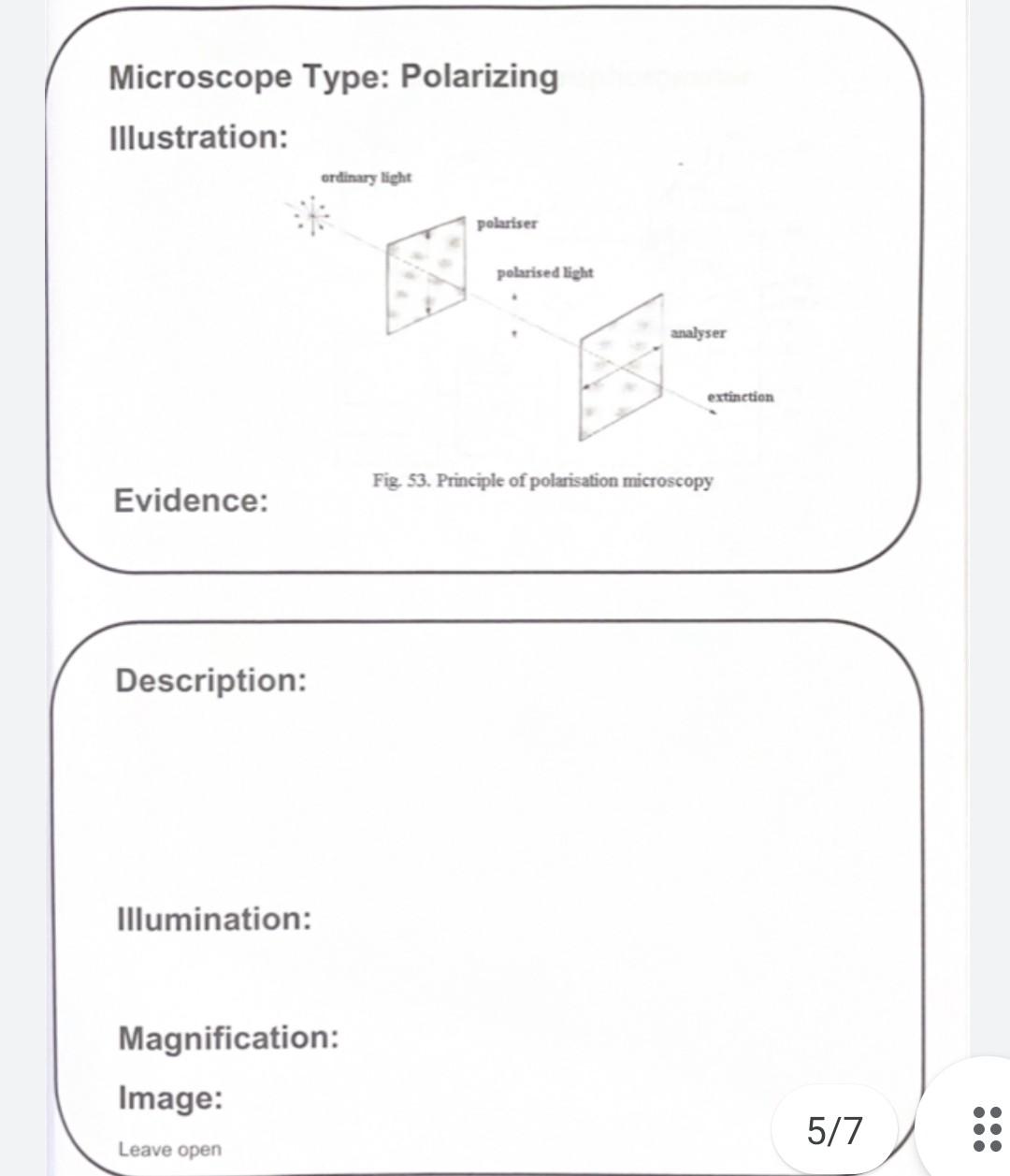 Solved Microscope Type: Polarizing Illustration: ordinary | Chegg.com