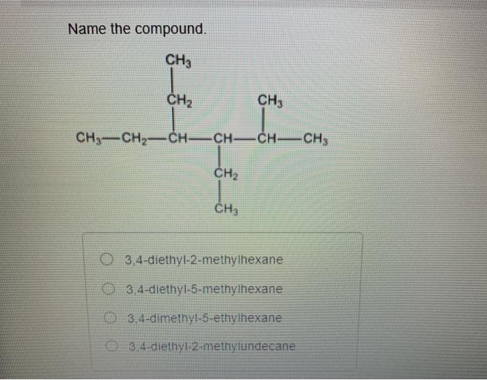 Solved Name the compound. CH3 CH2 CH3 CH3-CH2-CH-CH=CH-CH3 | Chegg.com