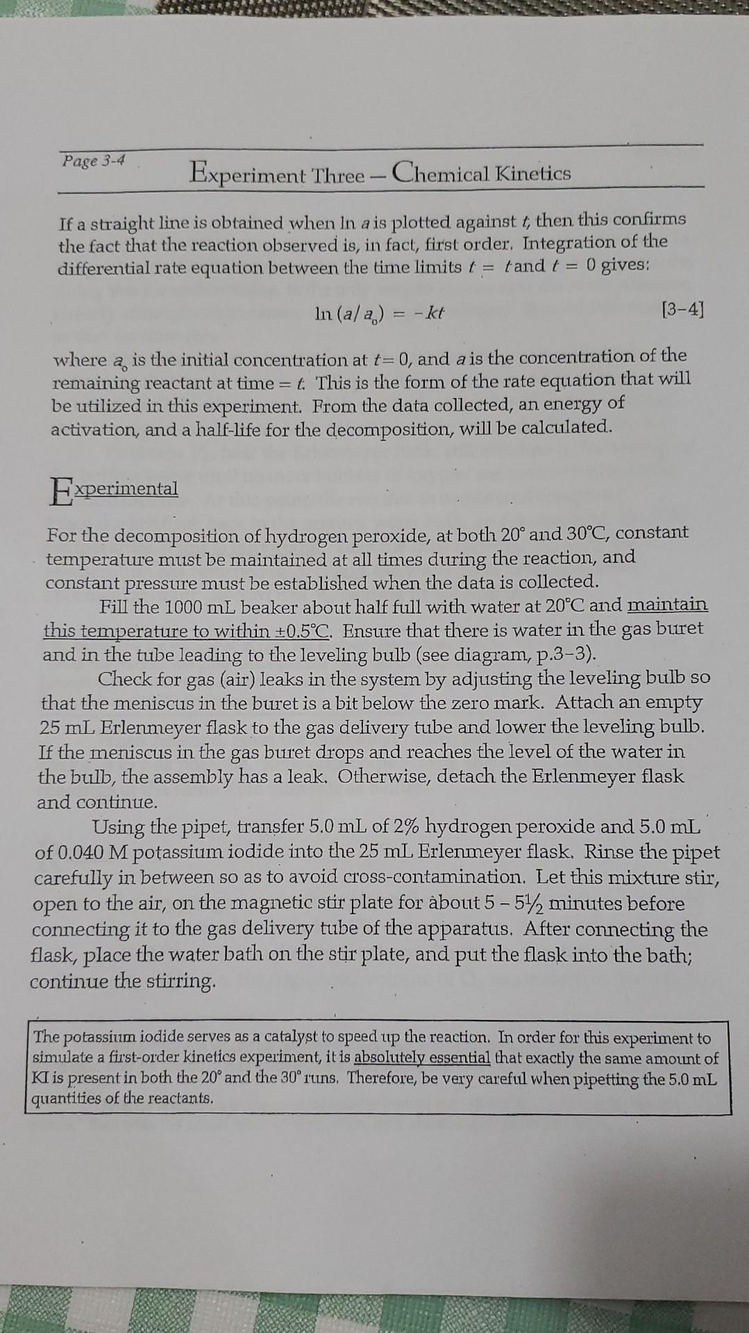 - To determine rates of reaction, - Measuring gas | Chegg.com