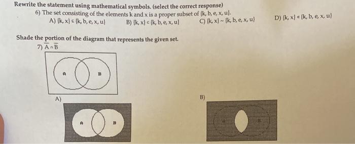 Solved Rewrite the statement using mathematical symbols. | Chegg.com