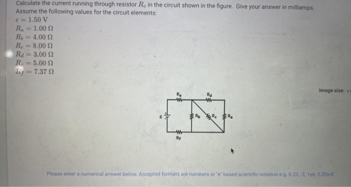 Solved Calculate the current running through resistor Re in | Chegg.com