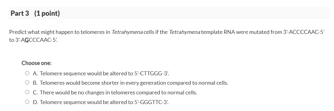 Solved Part 3 (1 ﻿point)Predict what might happen to | Chegg.com
