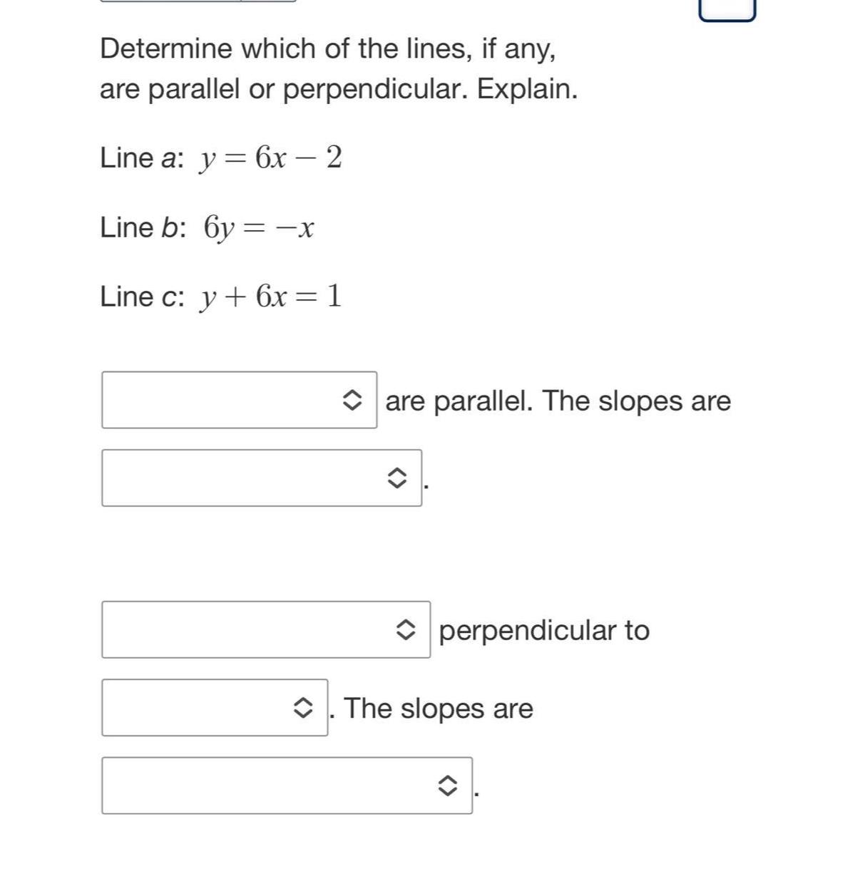 Solved Determine which of the lines, if any, are parallel or | Chegg.com