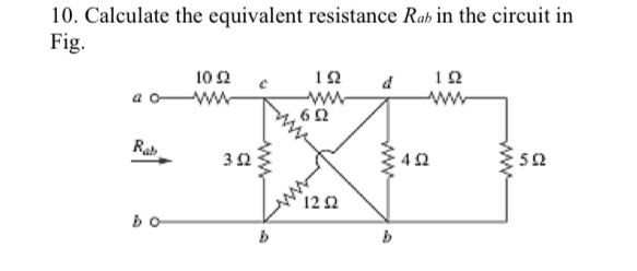 Solved Calculate the equivalent resistance Rab ﻿in the | Chegg.com