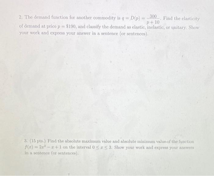 Solved Due in class at the beginning of class on Thursday, | Chegg.com