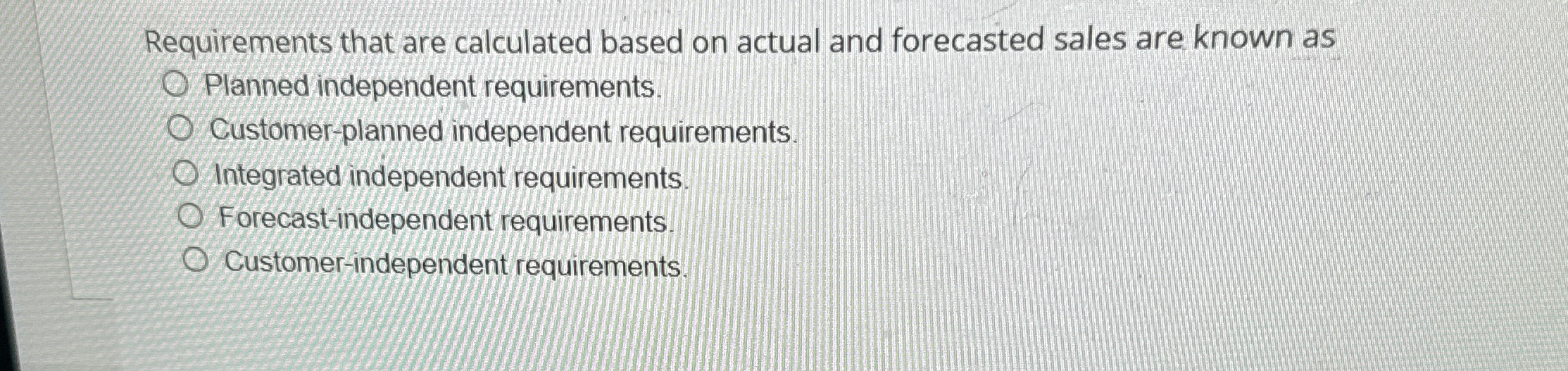 Solved Requirements that are calculated based on actual and | Chegg.com