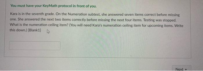 Solved You must have your KeyMath protocol in front of you. | Chegg.com