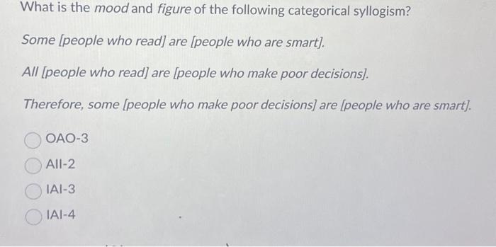 What is the mood and figure of the following | Chegg.com