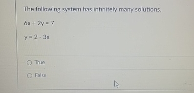 High Quality SOLUTION The following system has infinitely many | Chegg.com