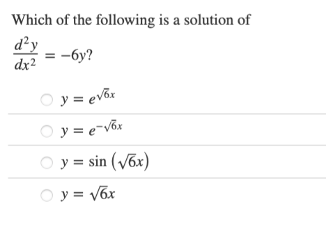 Solved Which of the following is a solution | Chegg.com