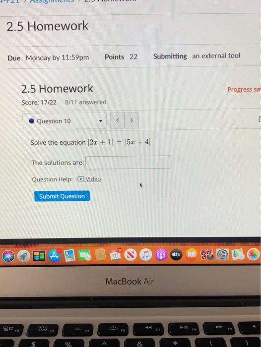 Solved 2.5 Homework Due Monday by 11:59pm Points 22 | Chegg.com