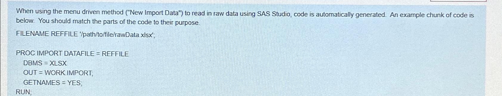 Solved When Using The Menu Driven Method New Import Data