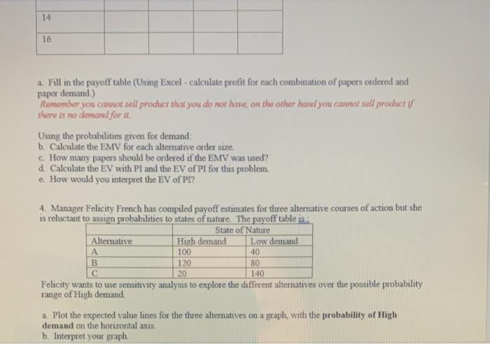 Solved • Enter data for the problems in a single Excel file, | Chegg.com