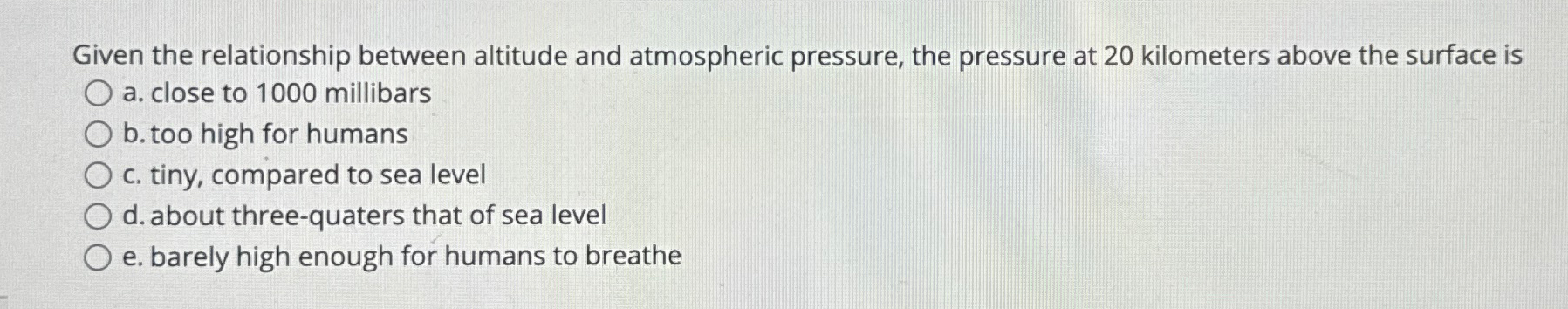 Solved Given the relationship between altitude and | Chegg.com