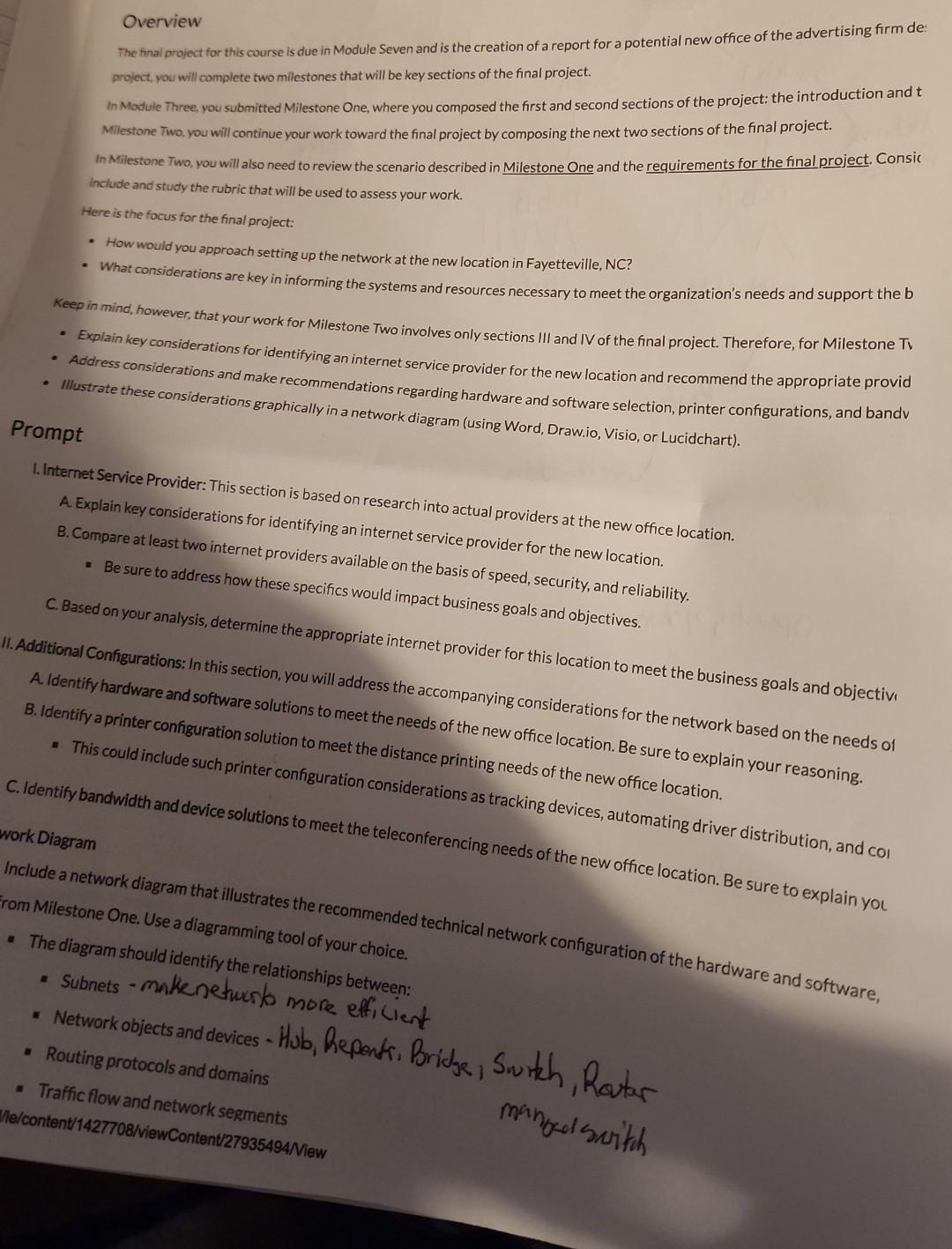 Solved Overview The final project for this course is due in | Chegg.com