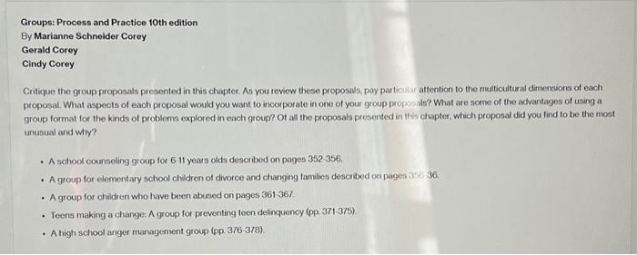 Solved Groups: Process and Practice 10th edition By Marianne | Chegg.com
