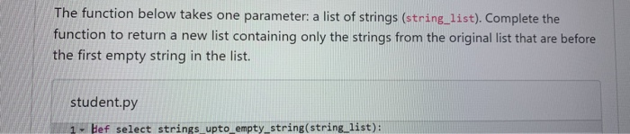 Solved Function Takes One Parameter List Strings Stringlist 
