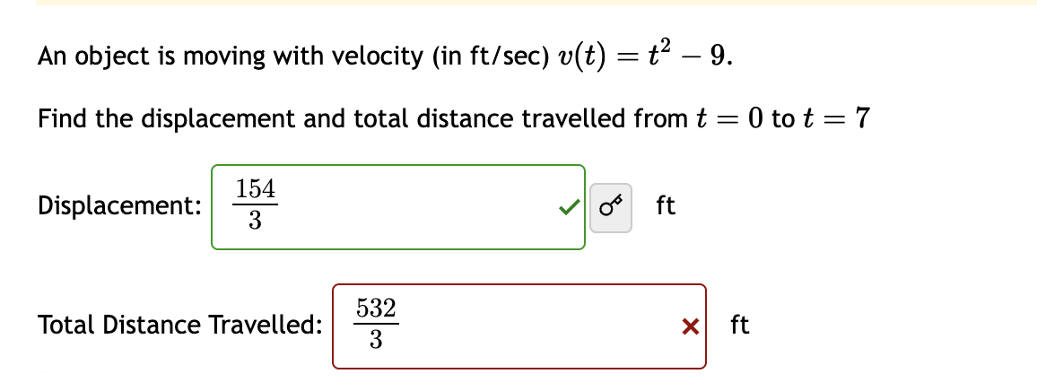 Solved An object is moving with velocity (in | Chegg.com