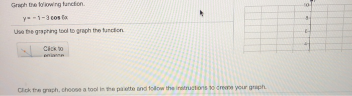 Solved 10- 8 Graph the following function. y = - 1 - 3 cos | Chegg.com