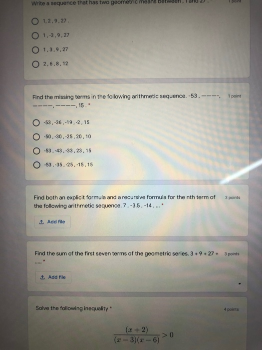 Solved Identify the common difference of the following | Chegg.com