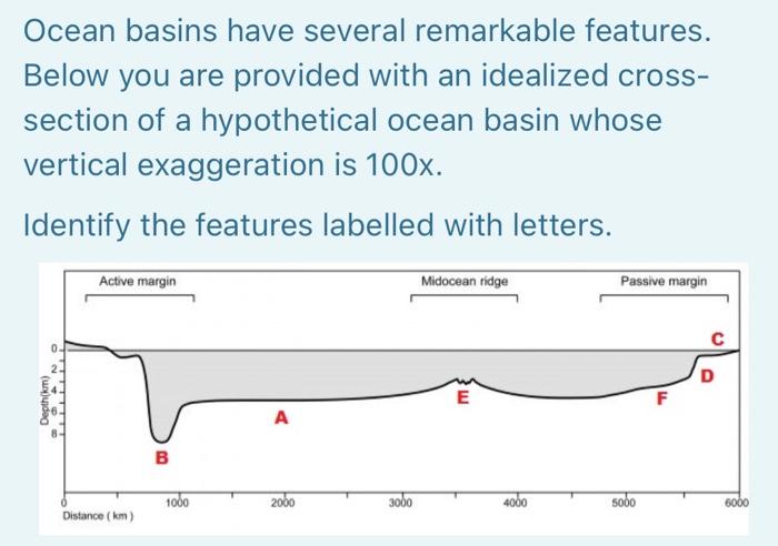 Solved - Options are: Continental Shelf, Continental Slope, | Chegg.com