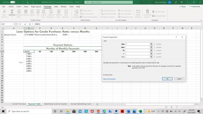 In cell B8, enter a PMT function using the | Chegg.com