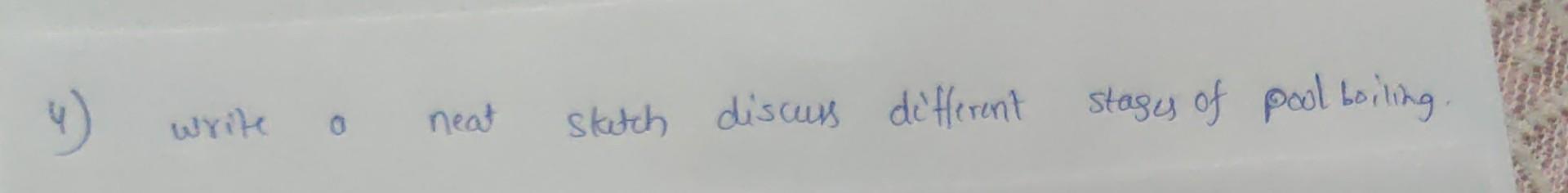 Solved write 0 neat stages of pool boiling sketch discuss | Chegg.com