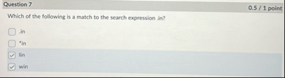 Solved Question 70.5 / 1 ﻿pointWhich of the following is a | Chegg.com