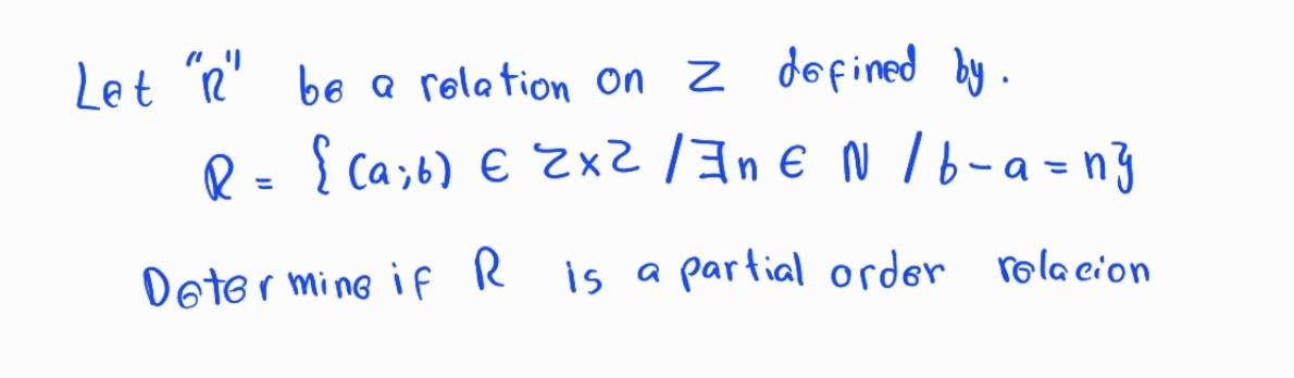 Solved Let " R " be a rolation on Z defined by. | Chegg.com