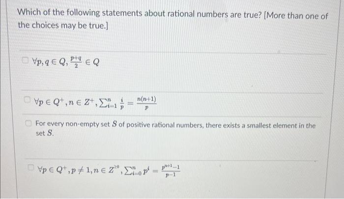 Solved Which of the following statements about rational | Chegg.com